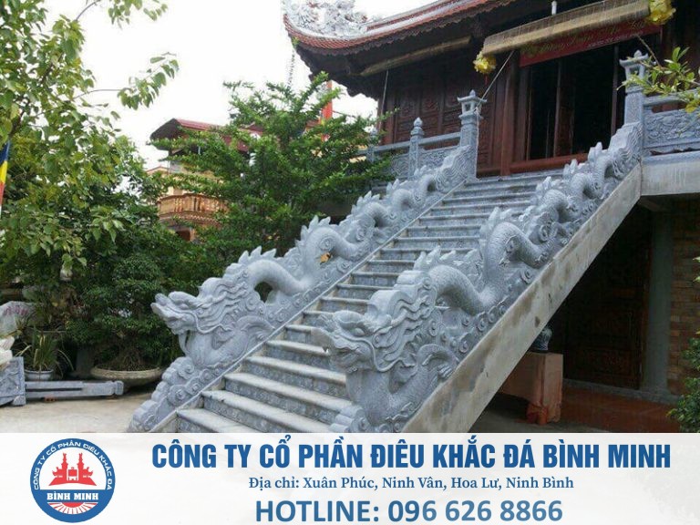 55+ mẫu rồng đá phong thuỷ, rồng đá bậc thềm đẹp cho nhà thờ
